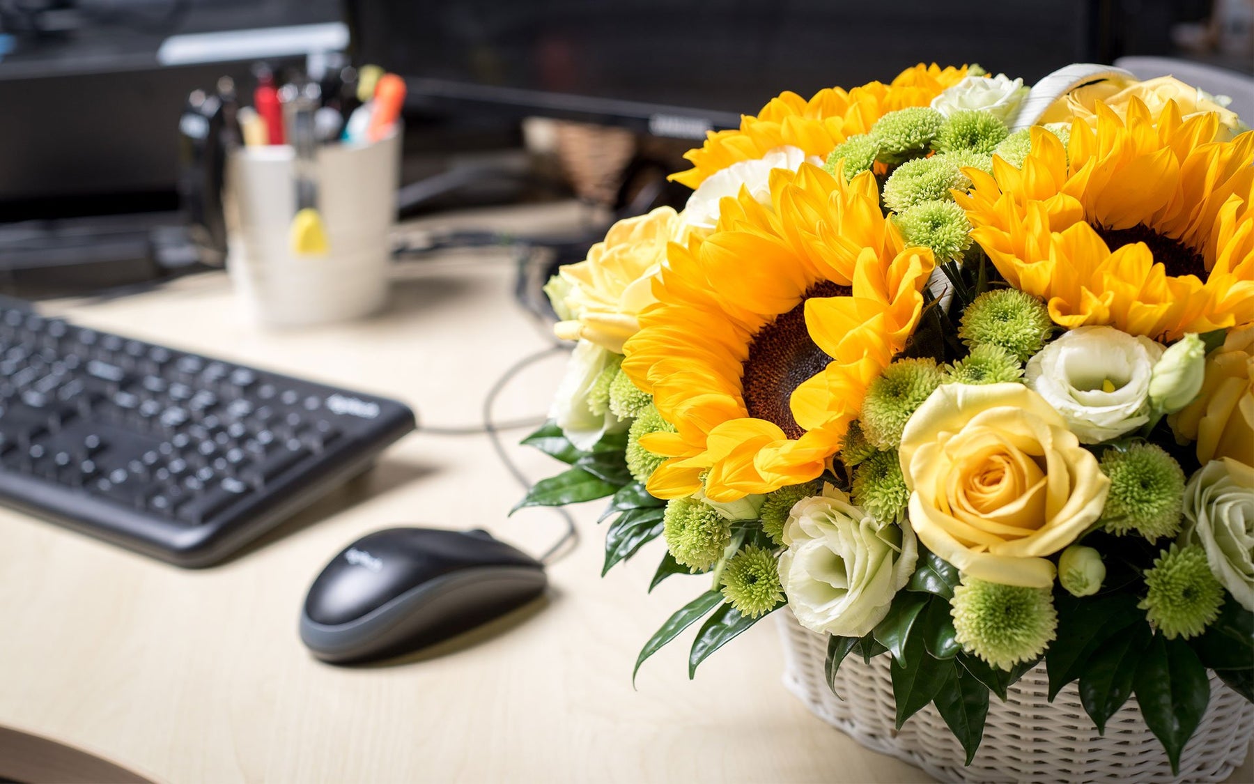 Sunflowers to Brighten Your Work Day